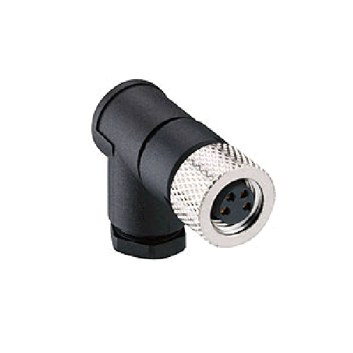 RKMCW 3 - M8 3 pin female angled solder connector